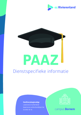 Stagebrochure PAAZ Bornem | AZ Rivierenland